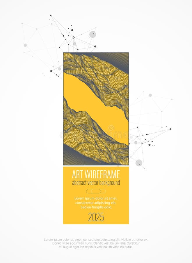 Wireframe Design for Posters. Page Layout. ART Background Stock Vector ...