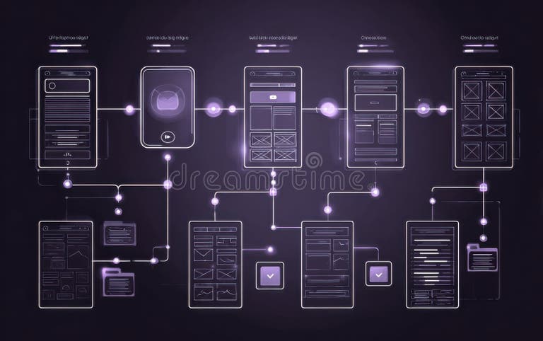 Wireframe Design Process for Mobile Application Development Featuring ...