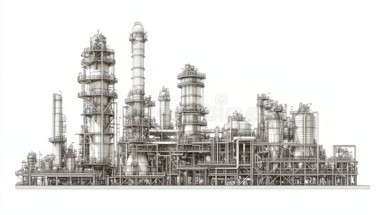 A Wireframe Drawing Illustrating the Intricate Architectural and ...