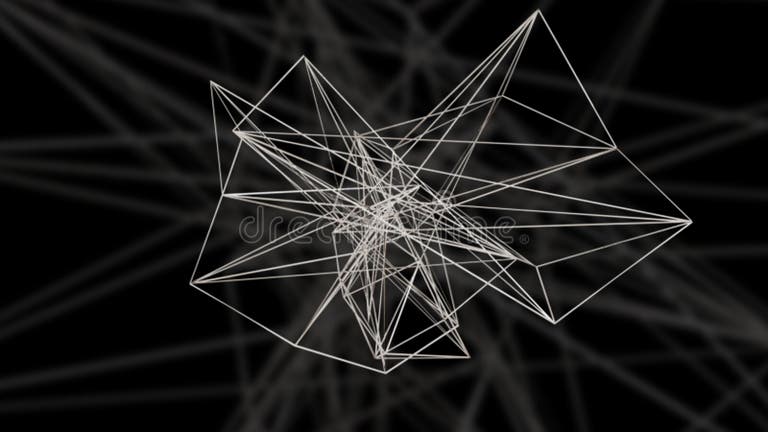 Wireframe fractal element stock illustration. Illustration of network ...