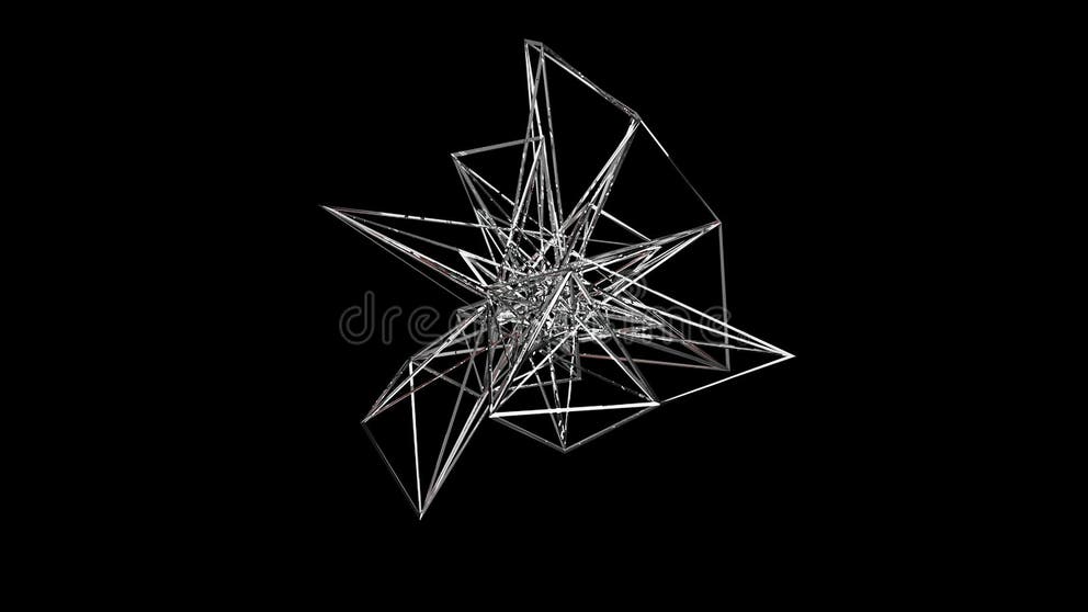 Wireframe fractal element stock illustration. Illustration of creative ...