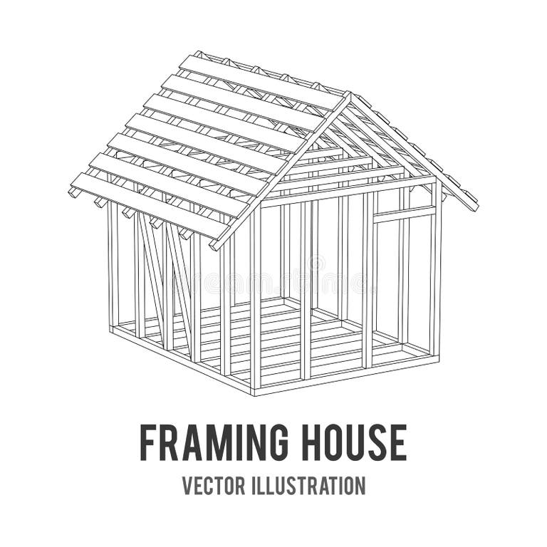 Framing Construction Stock Illustrations – 3,590 Framing Construction ...