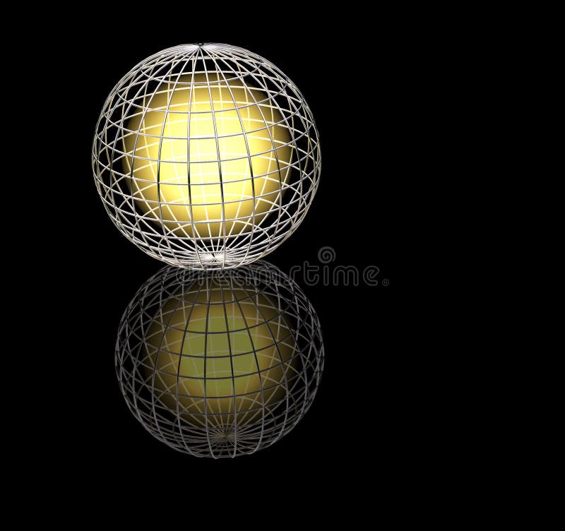 Wireframe globe stock vector. Illustration of economy - 5053008