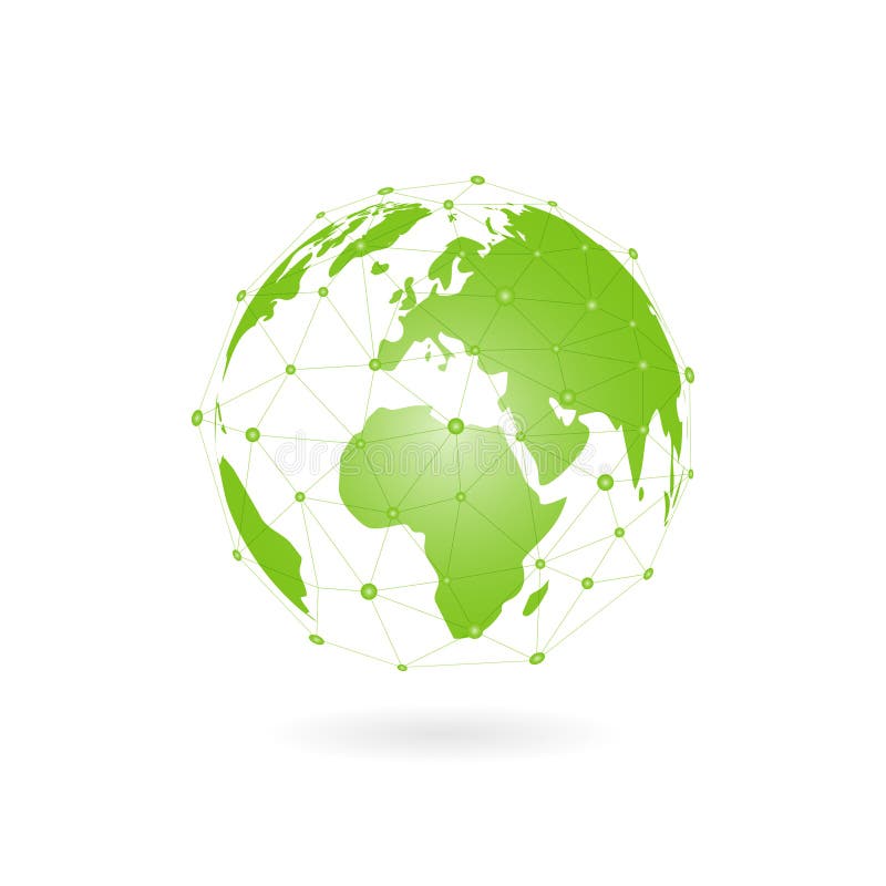 Wireframe globe connection stock vector. Illustration of africa - 162292184