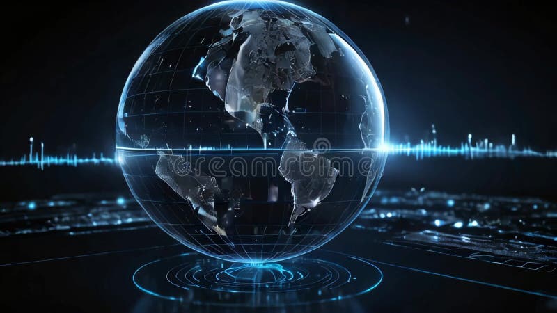 Global Fintech Innovation: Digital Diagram Featuring a Futuristic ...