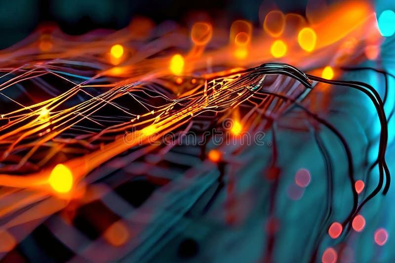 Wireframe Glowcapture the Glow of Wires with Edge Lighting Empha Stock ...