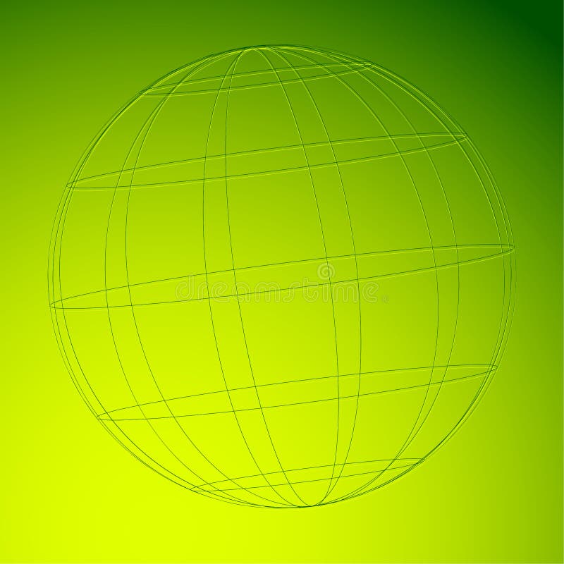 Wireframe, Grid, Mesh Sphere, Globe, Ball Vector Illustration Stock ...