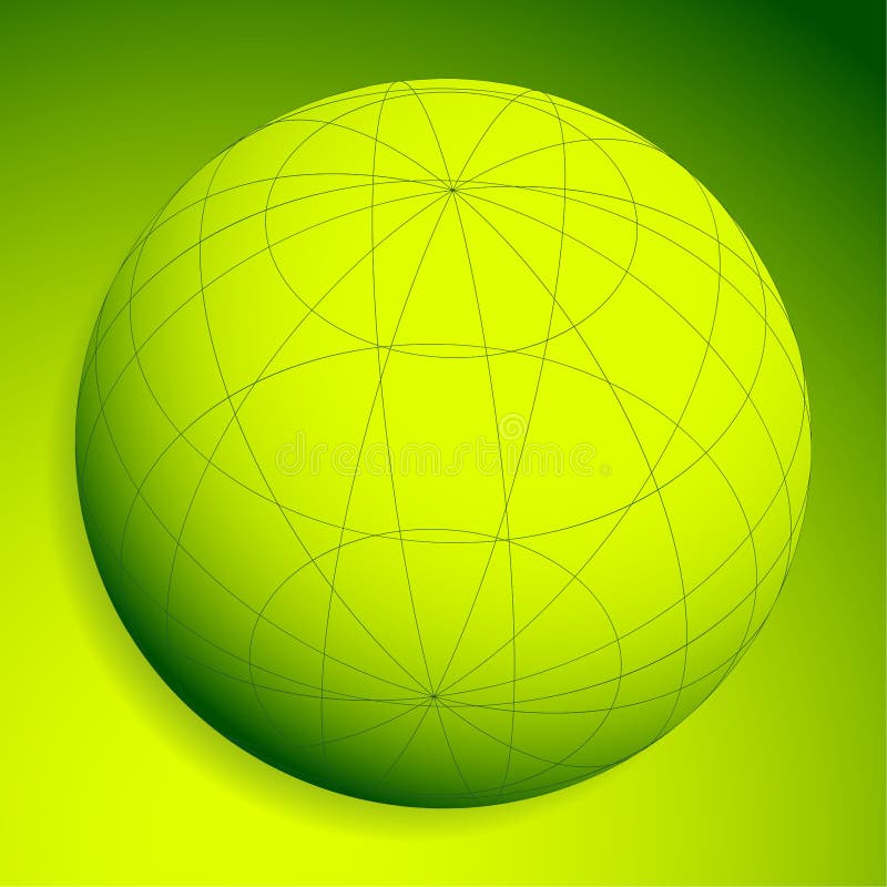 Wireframe, Grid, Mesh Sphere, Globe, Ball Vector Illustration Stock ...