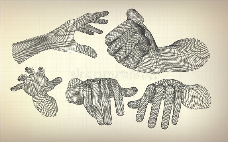 Wireframe Hands Stock Illustrations – 2,587 Wireframe Hands Stock ...