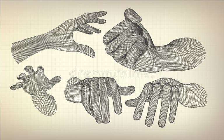 Wireframe Hands Stock Illustrations – 2,735 Wireframe Hands Stock ...