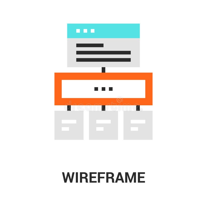 Wireframe icon concept stock vector. Illustration of scheme - 131334671