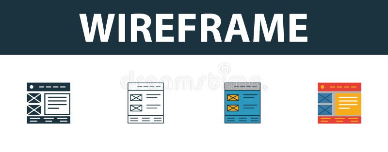 Wireframe Creative Icon. Simple Element Illustration. Wireframe Concept ...