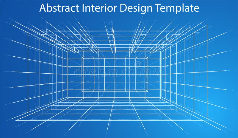 Wireframe Interior. Sketch Style. Vector Stock Vector - Illustration of ...