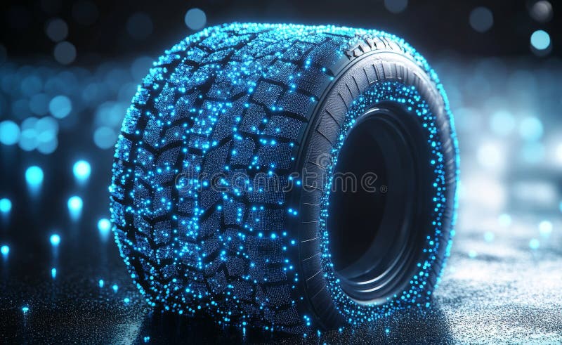 Wireframe Intersection of the Rims in a 3D Illustration of a Sports Car ...