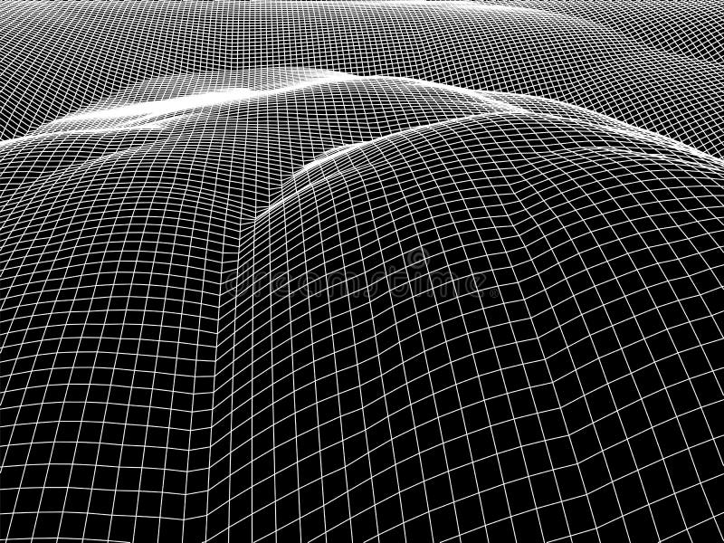 Wireframe Landscape Background. Stock Vector - Illustration of network ...