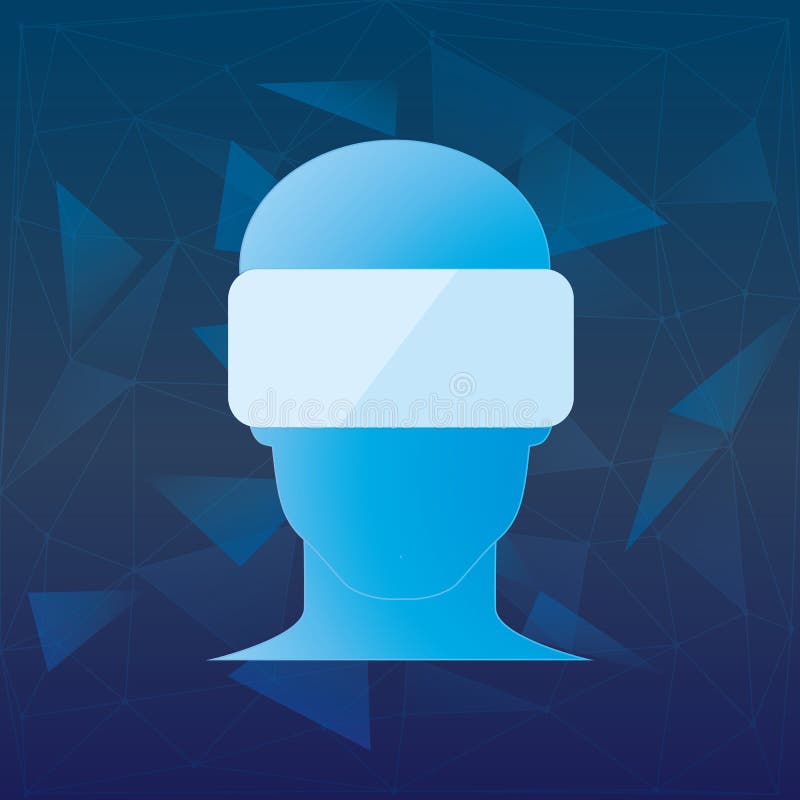 Wireframe Man with VR Headset Sign Mesh from a Starry and Start Up ...