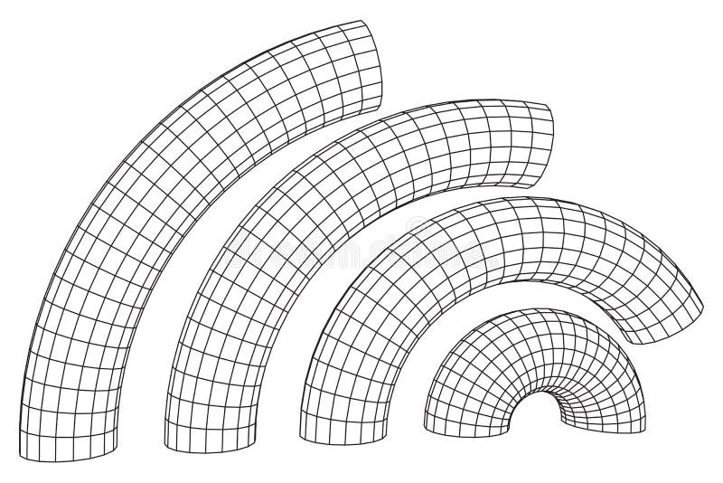 Arc Bend Box stock vector. Illustration of object, border - 97696331