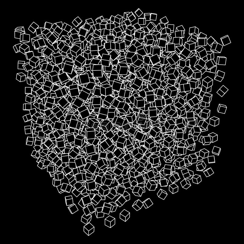 Wireframe Mesh Cube Stock Vector Illustration Of Banner 100624740