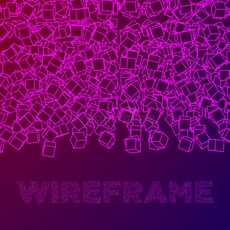 Wireframe Mesh Cube Stock Vector Illustration Of Abstract 101480276