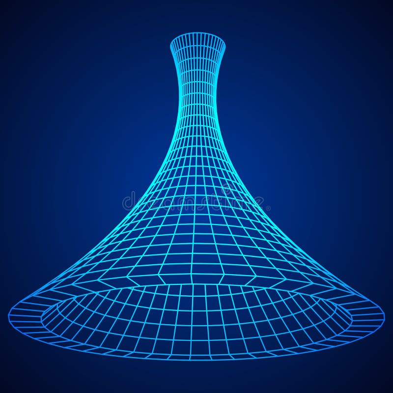 Wireframe Mesh Funnel stock vector. Illustration of pattern - 98023938