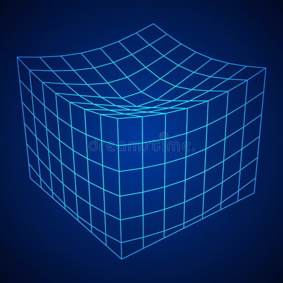 Wireframe Mesh Melt Box stock vector. Illustration of model - 97840436