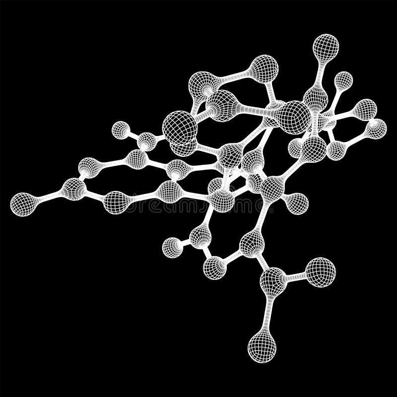 Wireframe Mesh Molecule Connection Structure Stock Vector Illustration Of Connect Hydrogen