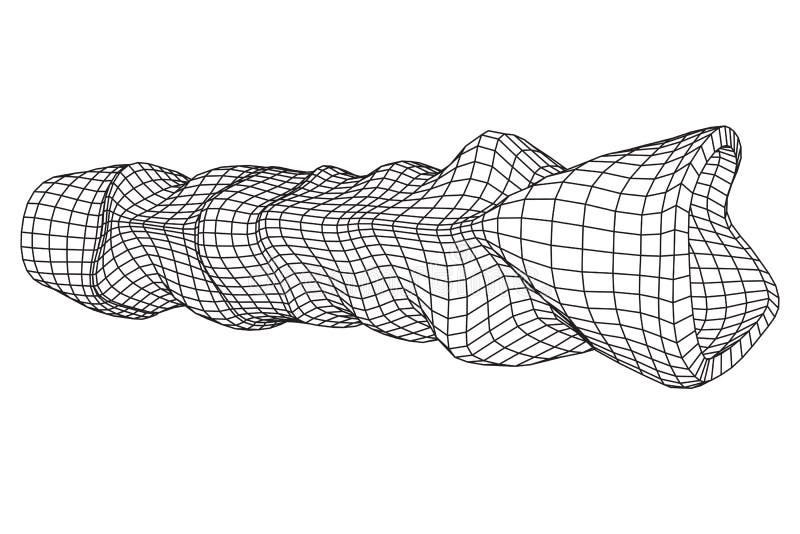 Wireframe Tube - a Skeletal Three-dimensional Model of Surface Stock ...