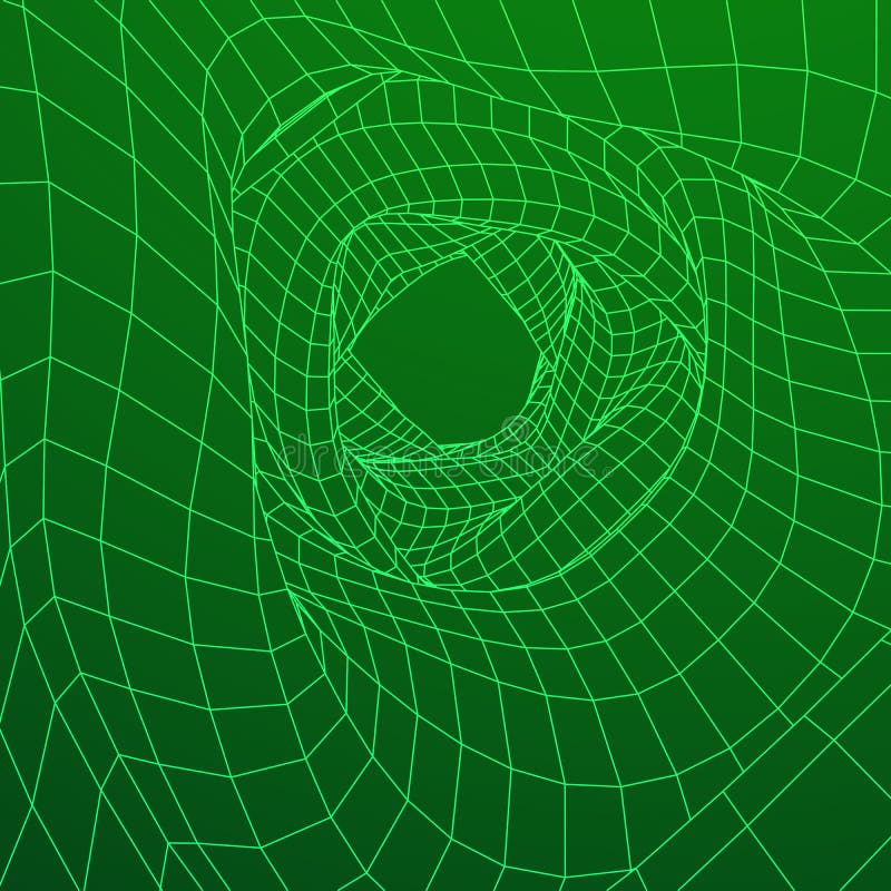 Wireframe Mesh Organic Tube Stock Vector - Illustration of shape ...