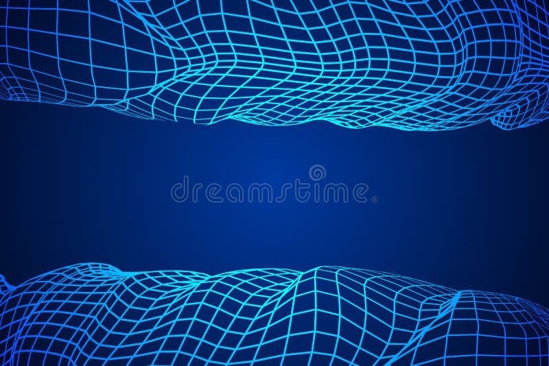 Wireframe Mesh Organic Tube Stock Vector - Illustration of data, form ...