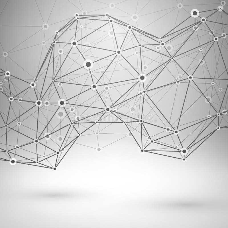 Wireframe Mesh Polygonal Abstract Form Stock Vector - Illustration of ...