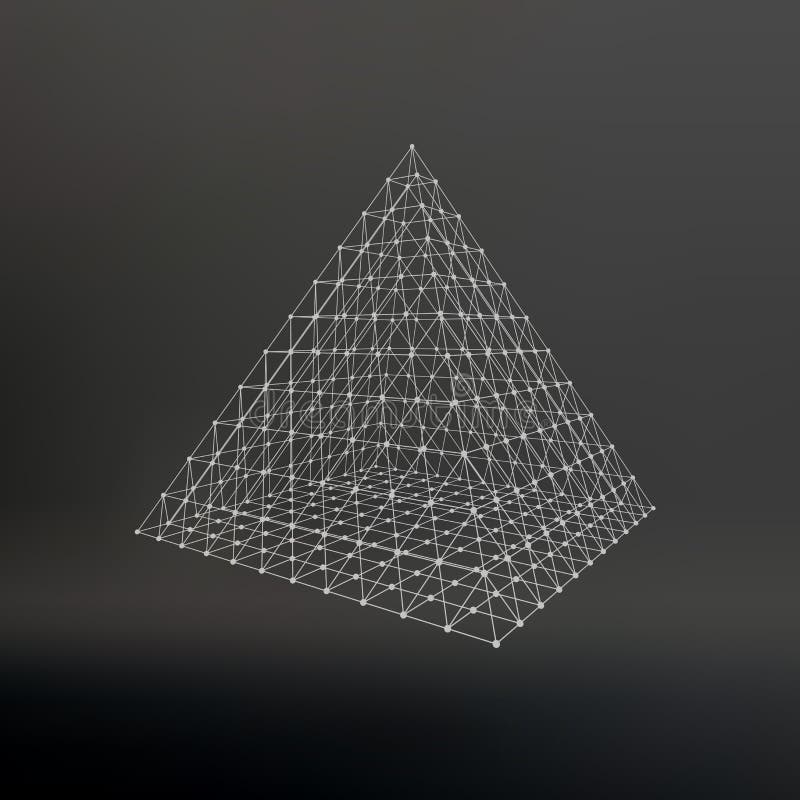 Pyramid. Regular Tetrahedron. Platonic Solid. 3d Connection Structure ...