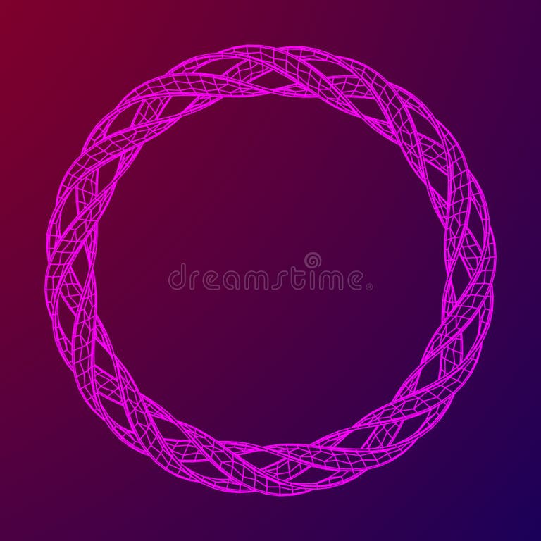 Wireframe mesh ring stock vector. Illustration of connection - 115422333