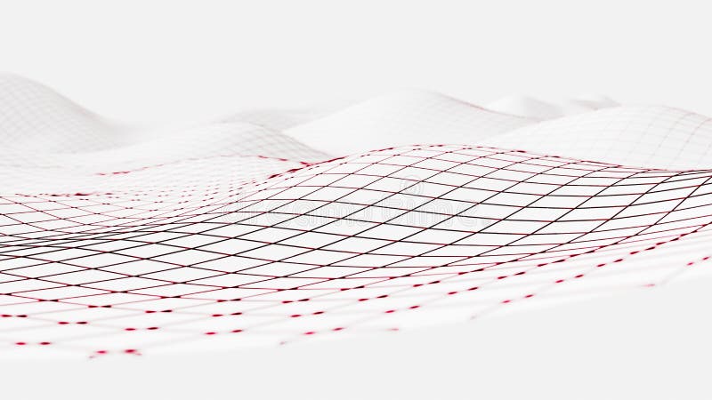 Wireframe mesh surface 3d stock illustration. Illustration of graphic ...