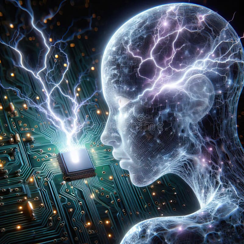 Artificial Intelligence Being Powered by Electricity Flowing through ...