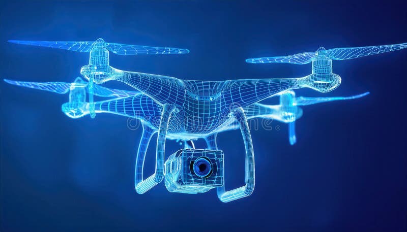 Firefly Fpv Drone Equipped with RPG Shell Displayed in Wireframe ...