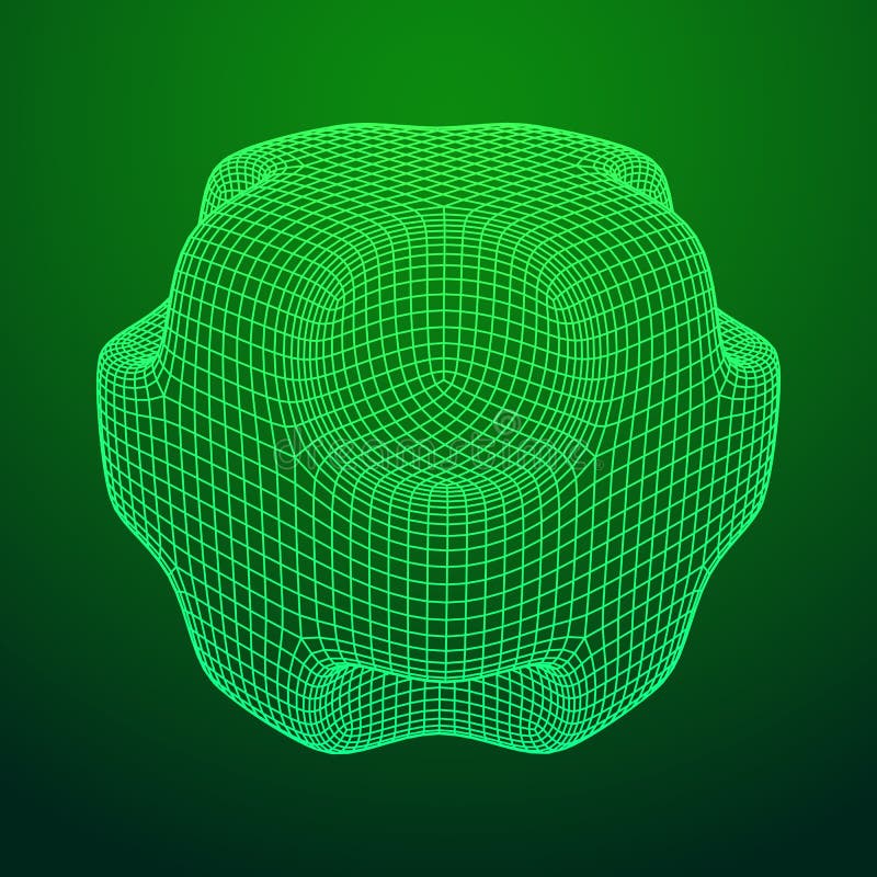 Wireframe Necker Smooth Cube Stock Vector - Illustration of outline ...