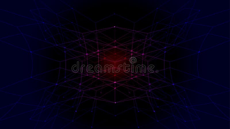 Wireframe Polygon Technology Abstract Background Stock Vector ...