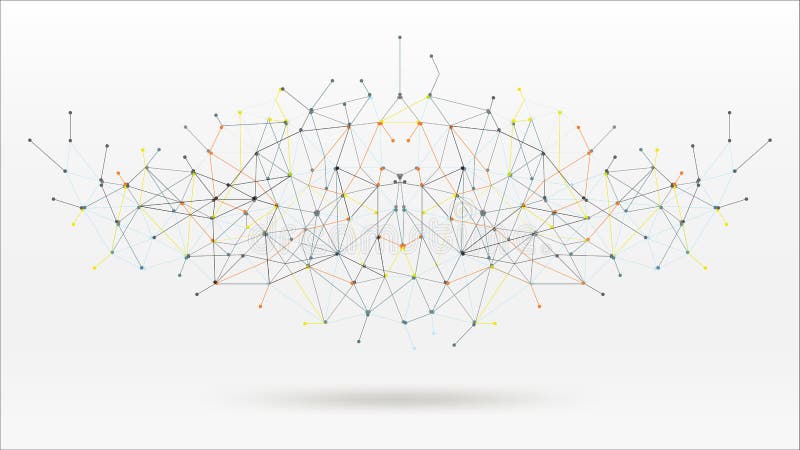 Wireframe Polygon Technology Abstract Background Stock Vector ...