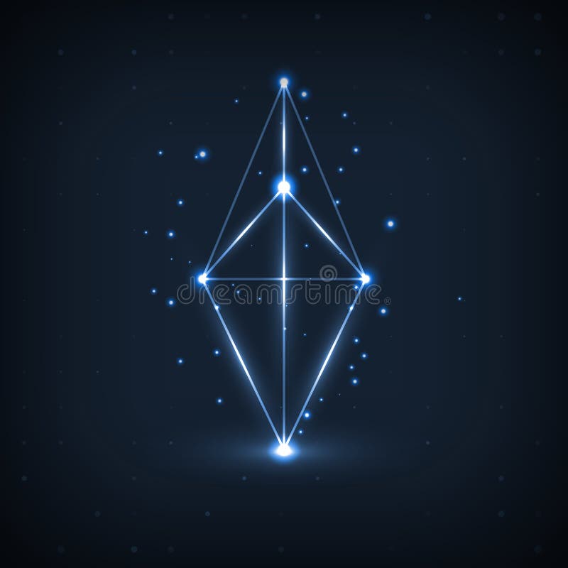 Wireframe Polygonal Elements Stock Vector - Illustration of fractal ...