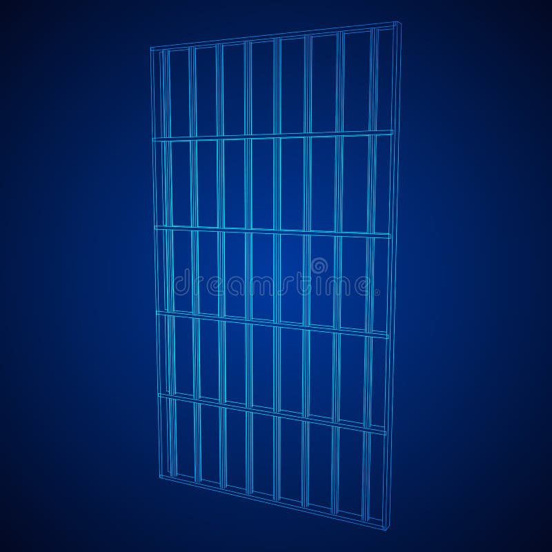 Wireframe prison bars stock vector. Illustration of break - 102343288