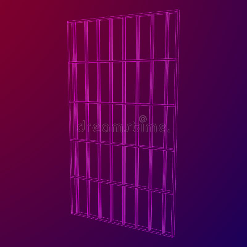 Wireframe prison bars stock vector. Illustration of criminal - 102184565