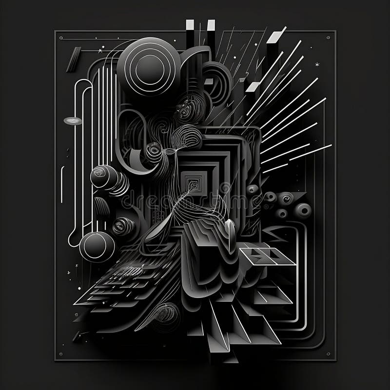 Wireframe Psychedelic Composition. Anti-design Concept of Geometry ...