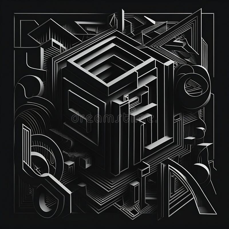 Wireframe Psychedelic Composition. Anti-design Concept of Geometry ...