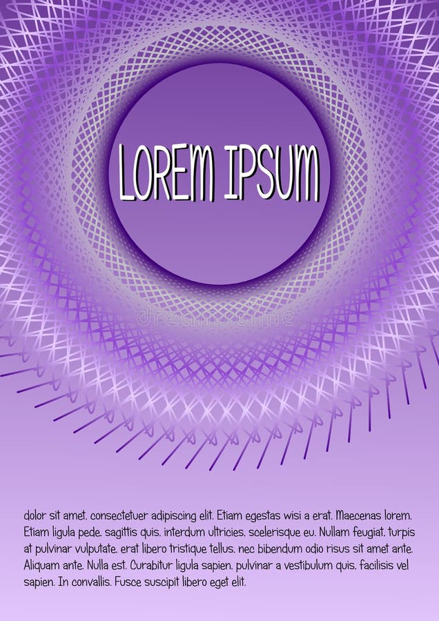 Wireframe Purple Metallic Decor on Purple Background, Sample Text ...