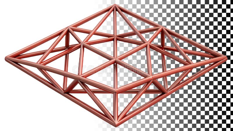 Wireframe Pyramid, Geometric Structure for Tech Designs Png Transparent ...