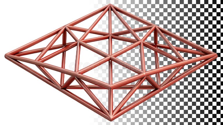 Wireframe Pyramid, Geometric Structure for Tech Designs Png Transparent ...