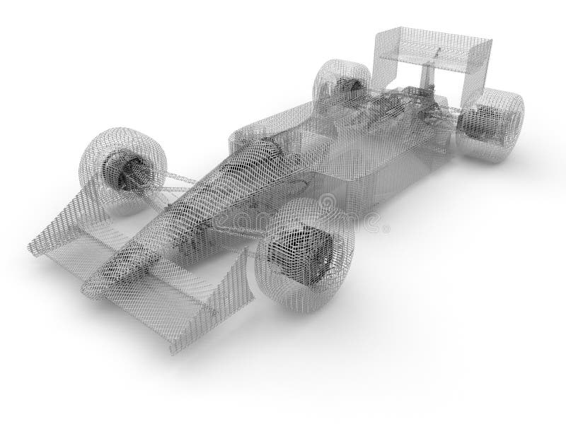 Wireframe racing car stock illustration. Illustration of success - 90827541