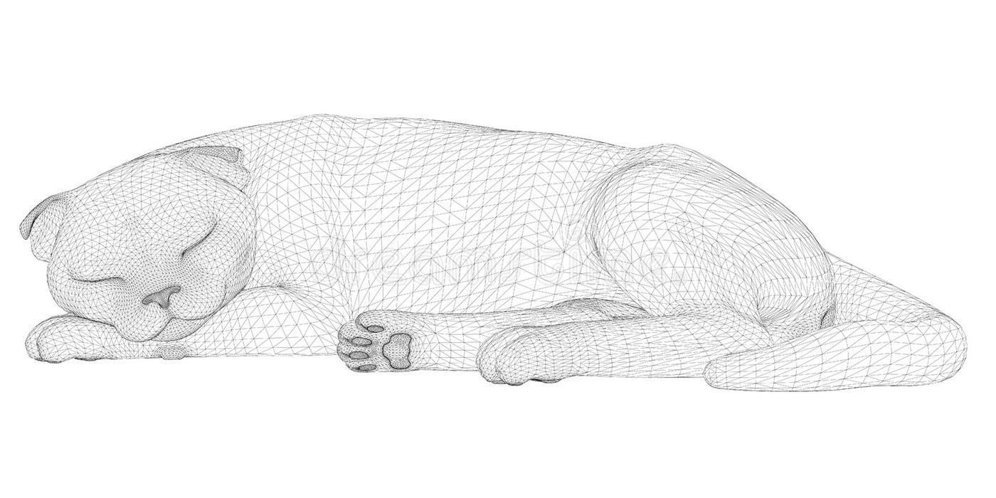 Wireframe Animals Vector Stock Illustrations – 135 Wireframe Animals ...