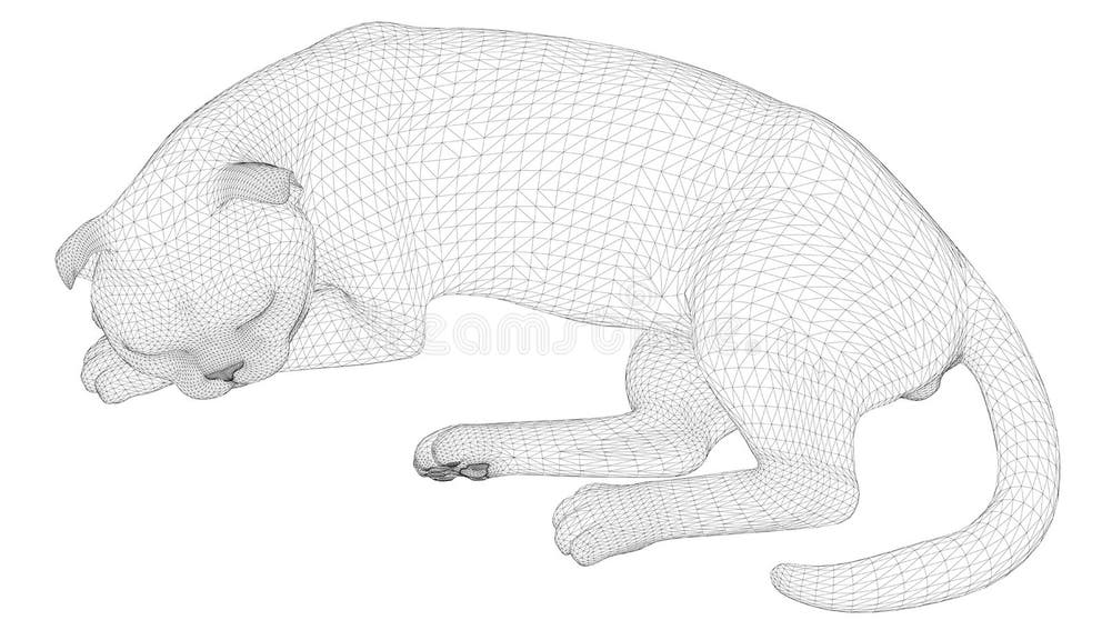Wireframe Animals Vector Stock Illustrations – 128 Wireframe Animals ...