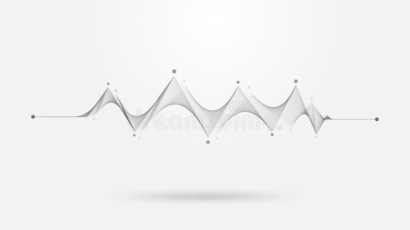 Wireframe Sound Wave Abstract Background Stock Vector - Illustration of ...